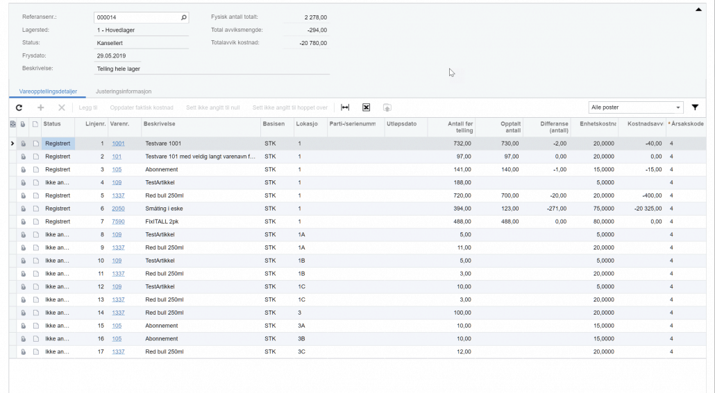 varetelling | BxSoftware AS
